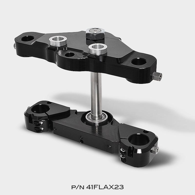 MeanCycles | 6 DEGREE RAKE BLACK TRIPLE TREE KIT FOR 23" WHEEL HARLEY ...