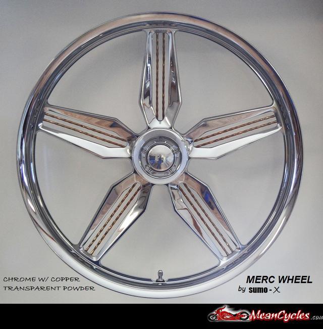 MeanCycles | NEW MERC PACKAGE CHROME WHEELS - COLORED SPOKES WITH TIRES ...
