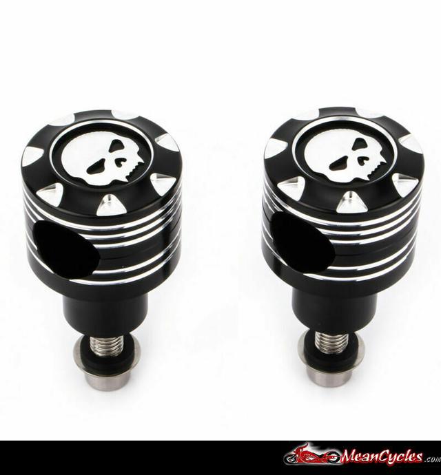 MeanCycles | SKULL RISERS FOR 1' DIAMETER HANDLEBARS - Part No: ME-3111